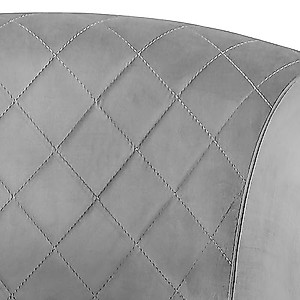 Urban Home Furniture Wesley Tub, Barrel, Accent Chair, Ottoman, Footrest, Grey