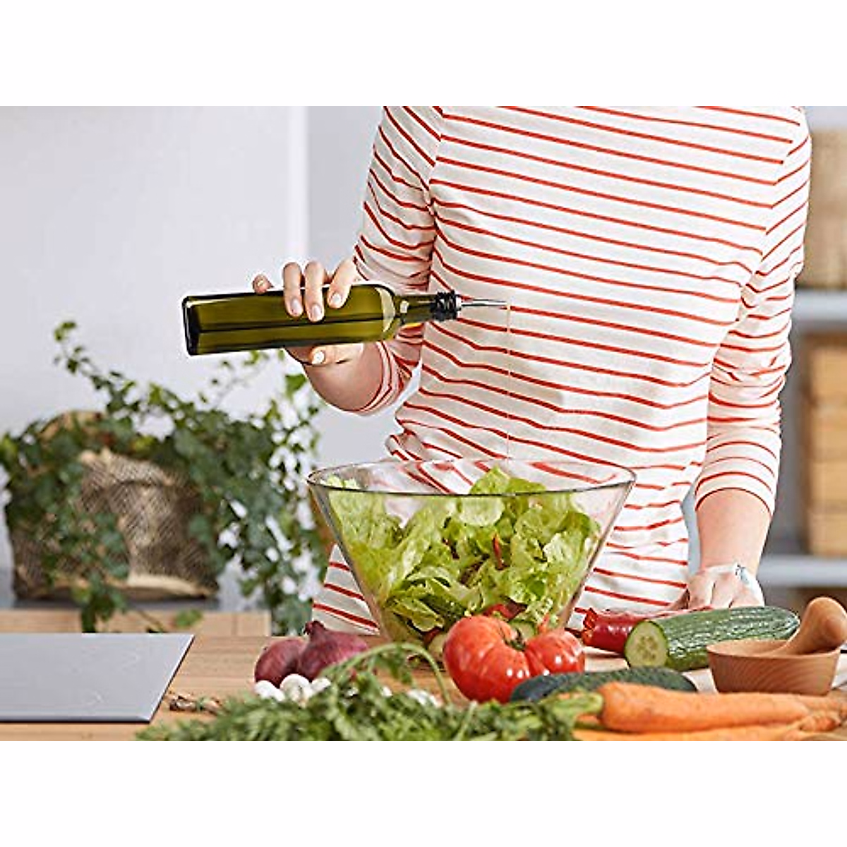 2 Pcs Oil Spout Liquor Pourers Bottle Spout Speed Pourer Olive Oil and Vinegar Stopper Spout for About 3/4" Bottle Mouth, with Dust Caps