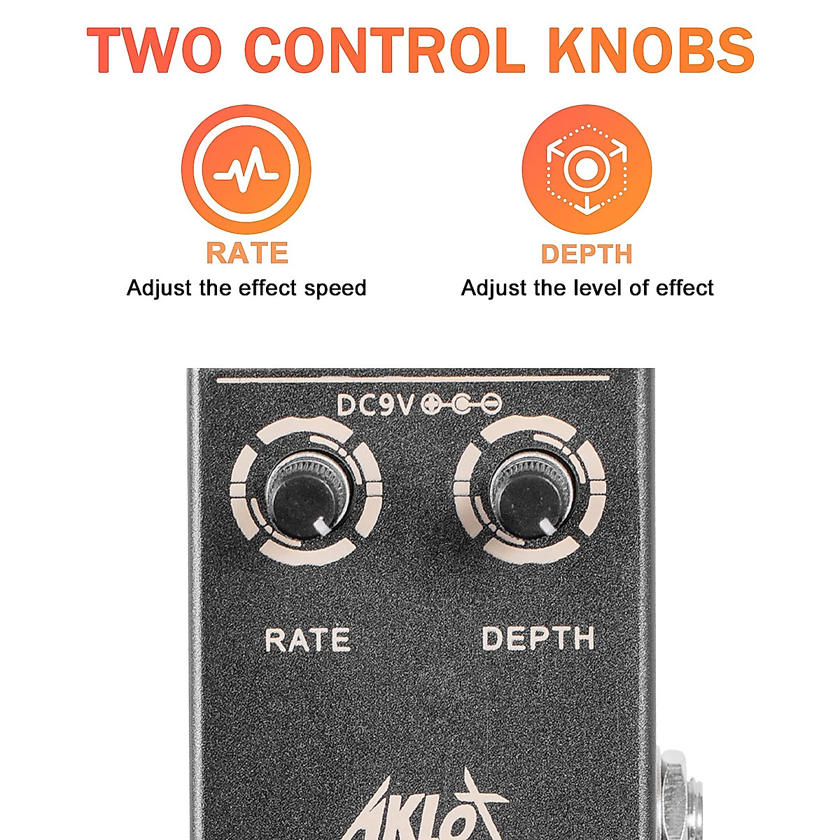 High Gain Distortion Guitar Pedal, AKLOT Electric Effects Pedals Mini Single Type DC 9V True Bypass