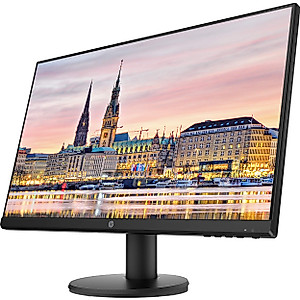 HP P24v G4 24 Inch FHD IPS LED-Backlit LCD 2-Pack Monitor Bundle with HDMI, Blue Light Filter, Dual Monitor Stand, MK270 Wireless Keyboard and Mouse Combo, Gel Pad