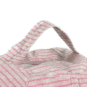 DII Keeping Score Stripes Print, Large Bean Bag Chair Cover for Kids & Stuffed Animal Storage, Pink Sorbet, One Size