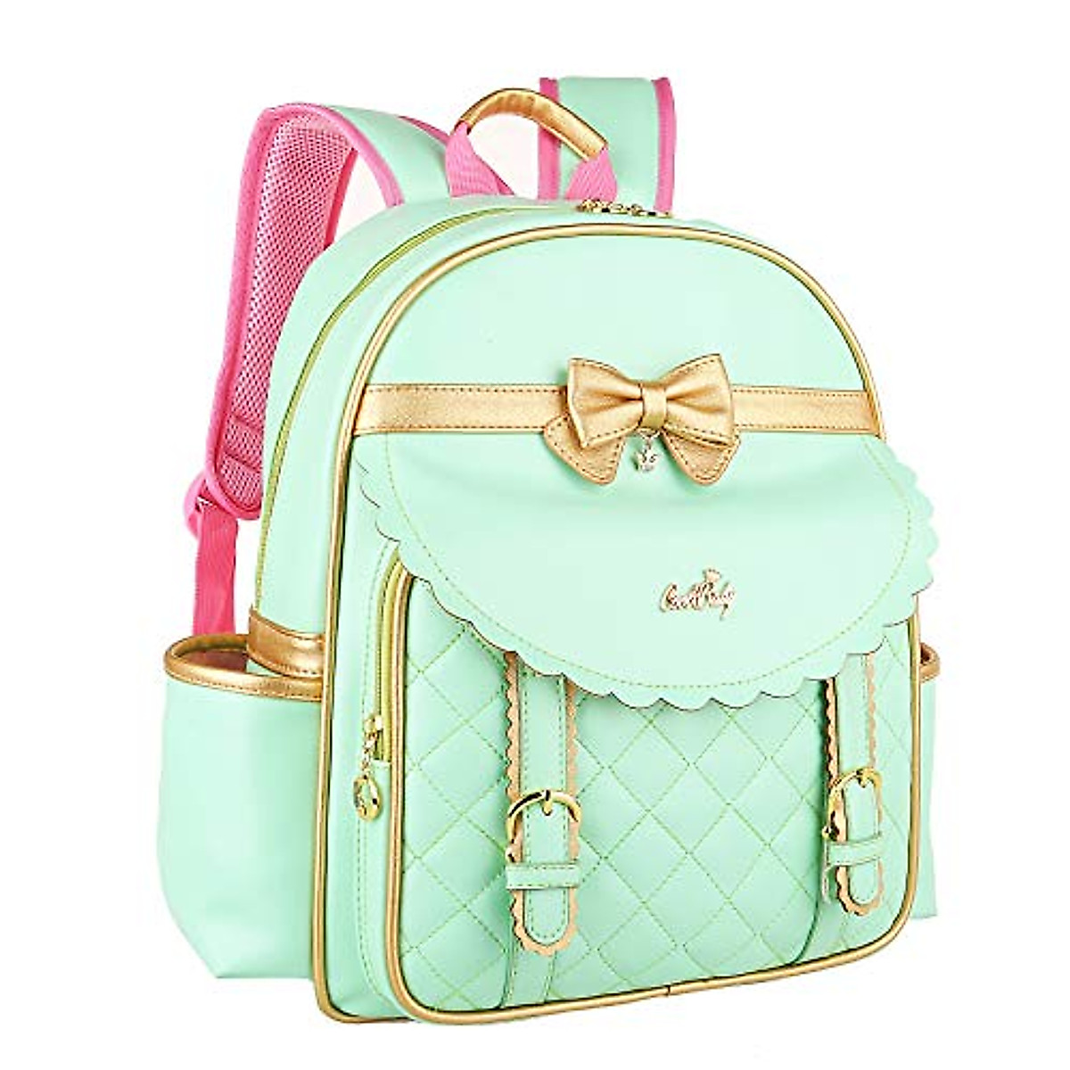 Children Princess Waterproof PU Backpack for Elementary School Girls