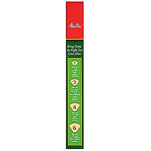 Melitta Cone Coffee Filters with Measure Markings No. 4 White 40 Count Pack of 2 (80 Filters Total)