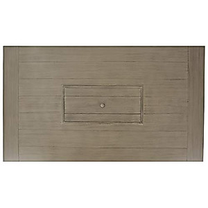 Signature Design by Ashley Windon Barn Rectangular Outdoor Fire Pit Patio Table with Aluminum Frame, Brown