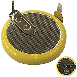 for 1996-2012 Remote Key FOB Battery LIR2025 (90 Degrees) Compatible with BMW Mini Cooper 3, 5, 7 Series, M3, M5, M6, Z3, Z4, Z8, E63 E38 E83 E53 E36 E85 (FCC ID: LX8FZV, LX8 FZV) – with Instructions