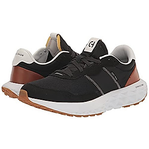 Cole Haan Men's Zerogrand All Day Runner Sneaker, Black/Natural TAN/Optic White, 11.5