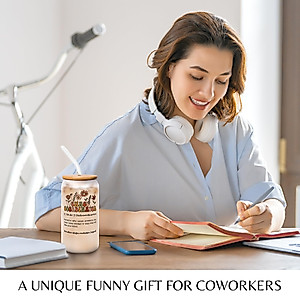 Thank You Gifts for Women - Chaos Coordinator Gifts, Coworker Gifts - Administrative Professional Day Gifts for Boss, Coworker, Manager, Office, Teacher, Nurse - Teacher Appreciation Gifts - Can Glass