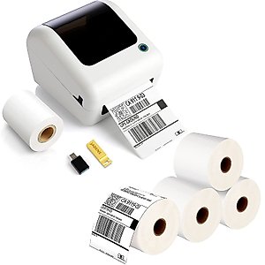 JADENS Bluetooth Thermal Shipping Label Printer - High Speed 4x6, Bluetooth Support PC and Mobile, USB for MAC, Bluetooth for PC and Phone, Compatible with Ebay, Amazon, Shopify, Etsy, USPS Barcode