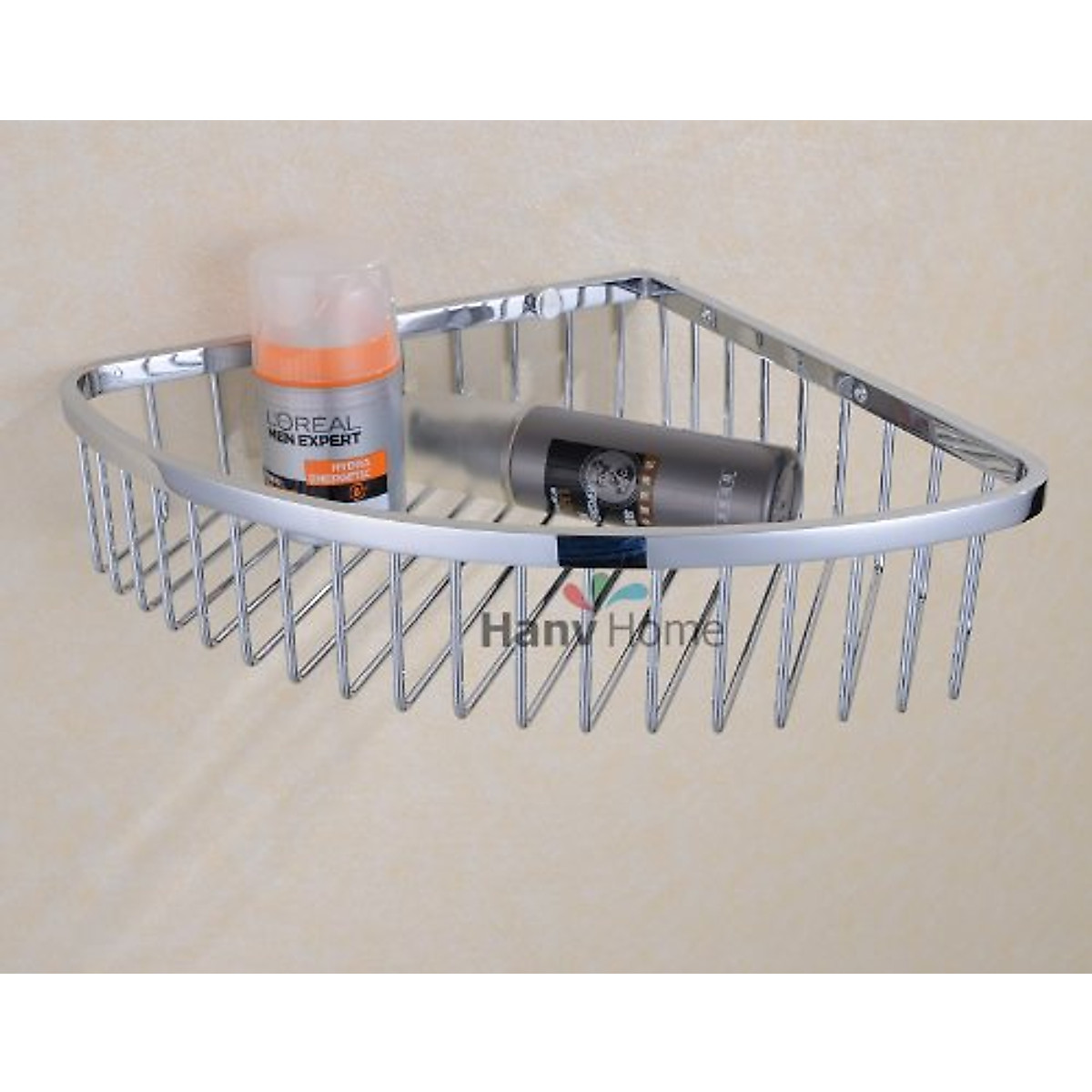HANEABTH Stainless Steel Wall Mount Corner Shower Caddy for Bathroom, Polished Chrome
