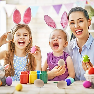 15PCS Easter Wooden Eggs Fake Easter Eggs Life-Size Red、White and Red Wooden Eggs for Hand Painting Dyeing Carving Crafting Easter Decorations Pretend Play Simulation Toys Fake Food Laying Chicken