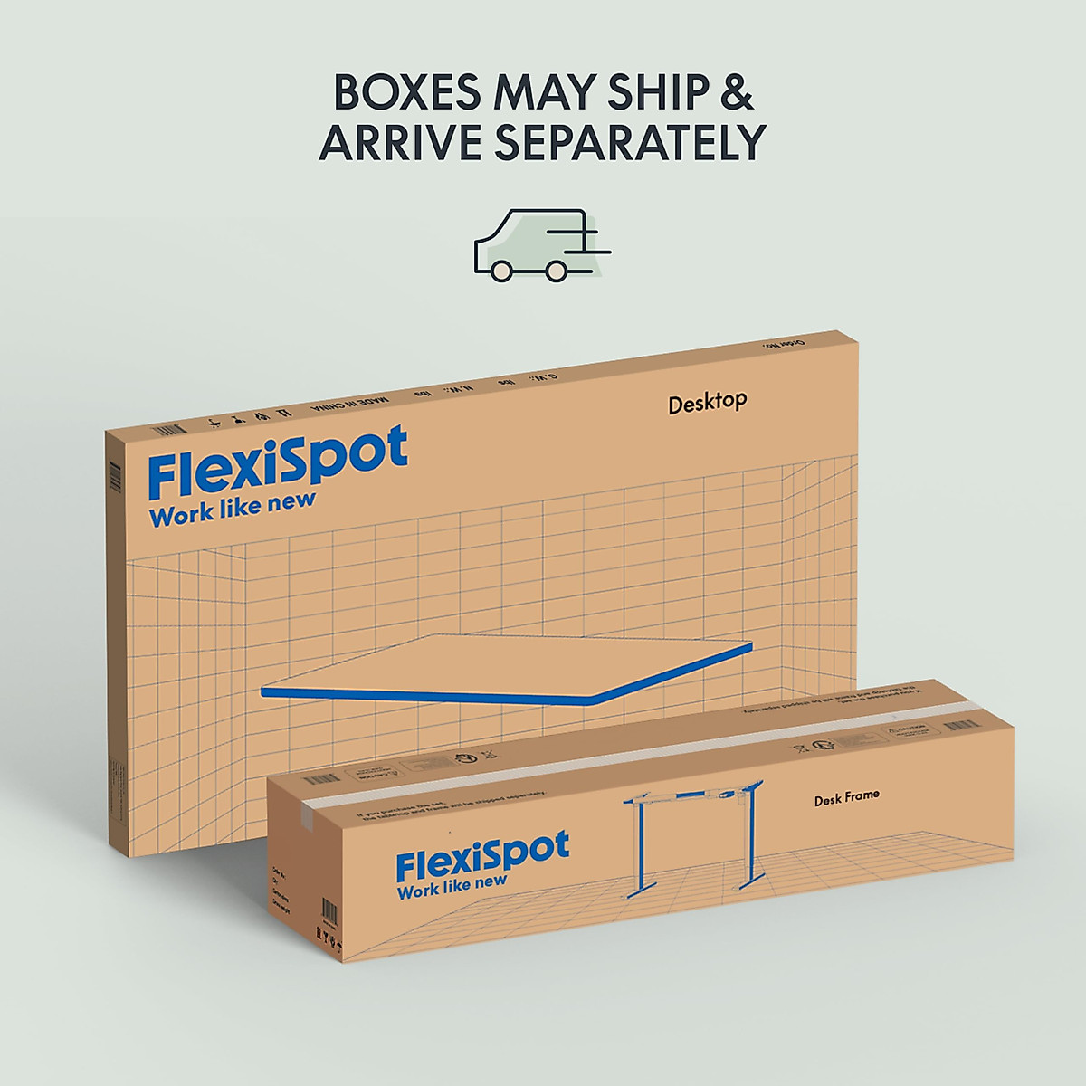 FLEXISPOT EC1 Stand Up Desk 55 x 28 Inches Workstation Home Office Computer Standing Table Height Adjustable Desk (Black Frame + 55" Black Top 2 Packages)