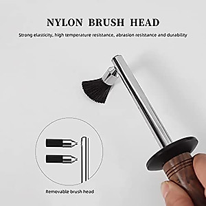 Coffee brush Anti-scalding handle Espresso Machine Cleaning Brush High-Pressure Steam Brush For Searchpean Coffee Maker Espresso Brush Tools Accessories For Baristas (Two brush heads)