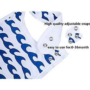 Gelisite 7 Pack Baby Cotton Absorbent Bibs for Drooling Teething