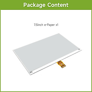 waveshare 7.5inch E-Ink Raw Display Compatible with Raspberry Pi 5/4B/3B/Zero/Zero W/Zero 2W/Pico/Pico W/Pico WH 800×480 Resolution with SPI Interface Without PCB