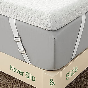 RV Short Queen Mattress Topper, Assile Memory Foam Mattress Topper with Zippered Bamboo Cover, Cloud-Like Soft Bed Topper 3-Inch White
