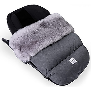 7AM Enfant Universal Stroller Footmuff - Water Repellent Winter Bunting Bag for Strollers & Car Seats, Soft Micro-Fleece & Plush Lined Stroller Footmuff for Baby Boy & Girl | TundraPOD