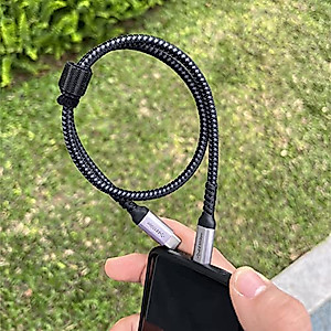 Short USB C to USB C Cable (1.5ft 2 Packs), 3.1 Gen 2 10Gbps 100W 4K USB C Video High Speed Data Transfer Fast Charging Cord Compatibile with Samsung Galaxy T5 LaCie SSD, MacBook, Display Monitor