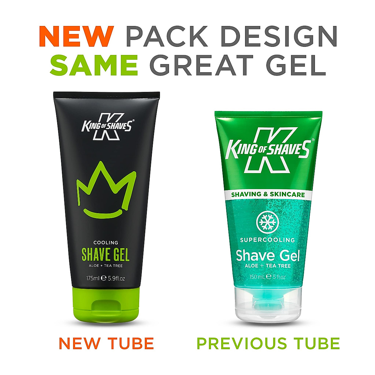 King of Shaves Cooling shave gel Aloe+Tea tree 2x175ml