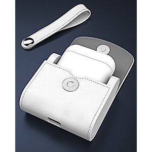 Encased AirPods Case Leather (Genuine Lambskin) Carrying Cover Compatible w/Apple Air Pods Charging Case