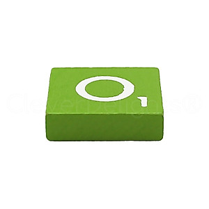 CleverDelights 100 Wood Letter Tiles - Lime Green Color - Complete Set - Game Replacement Crafts Weddings Scrapbooking