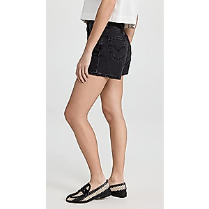 Levi's Women's 80s Mom Shorts, Not to Interrupt, Black, 25