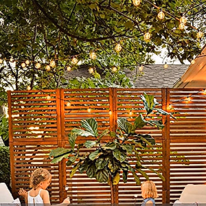 GOOTHY 25Ft Outdoor String Lights with 27 G40 Clear Lights Bulbs (2 Spare), Patio Hanging String Lights for Indoor Outdoor Garden Decor, C7/E12 Base,Connectable Globe String Lights - White Wire