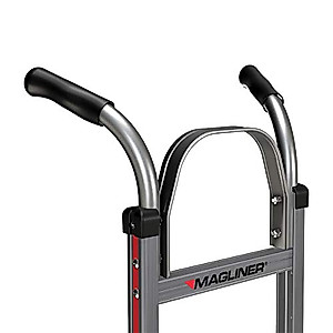 Magline HMK116UA4 Aluminum Hand Truck, Flared Double Pistol Grip Handle, Pneumatic Wheels, 500lbs Capacity