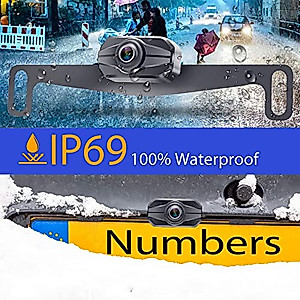 Yakry Wireless Backup Camera HD 1080P 5 Inch Monitor 2 Channels Kit System Bluetooth Hitch Rear View Reverse Cam Truck Car Camper RV Minivan Waterproof Night Vision DIY Gridlines Y24