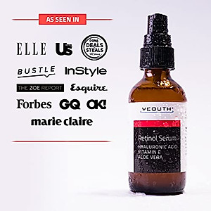 YEOUTH Retinol Serum for Face with Hyaluronic Acid & Vitamin E, Hydrating Retinol for Face, Night Serum Suitable for All Skin Types 2oz