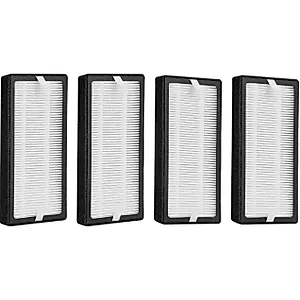 4 Pack of AP-DT10FL True Hepa Replacement Filter Compatible with HomeMedics TotalClean Desktop Air Purifier Models AP-DT10BK and AP-DT10WT. Compare to Part # AP-DT10FL