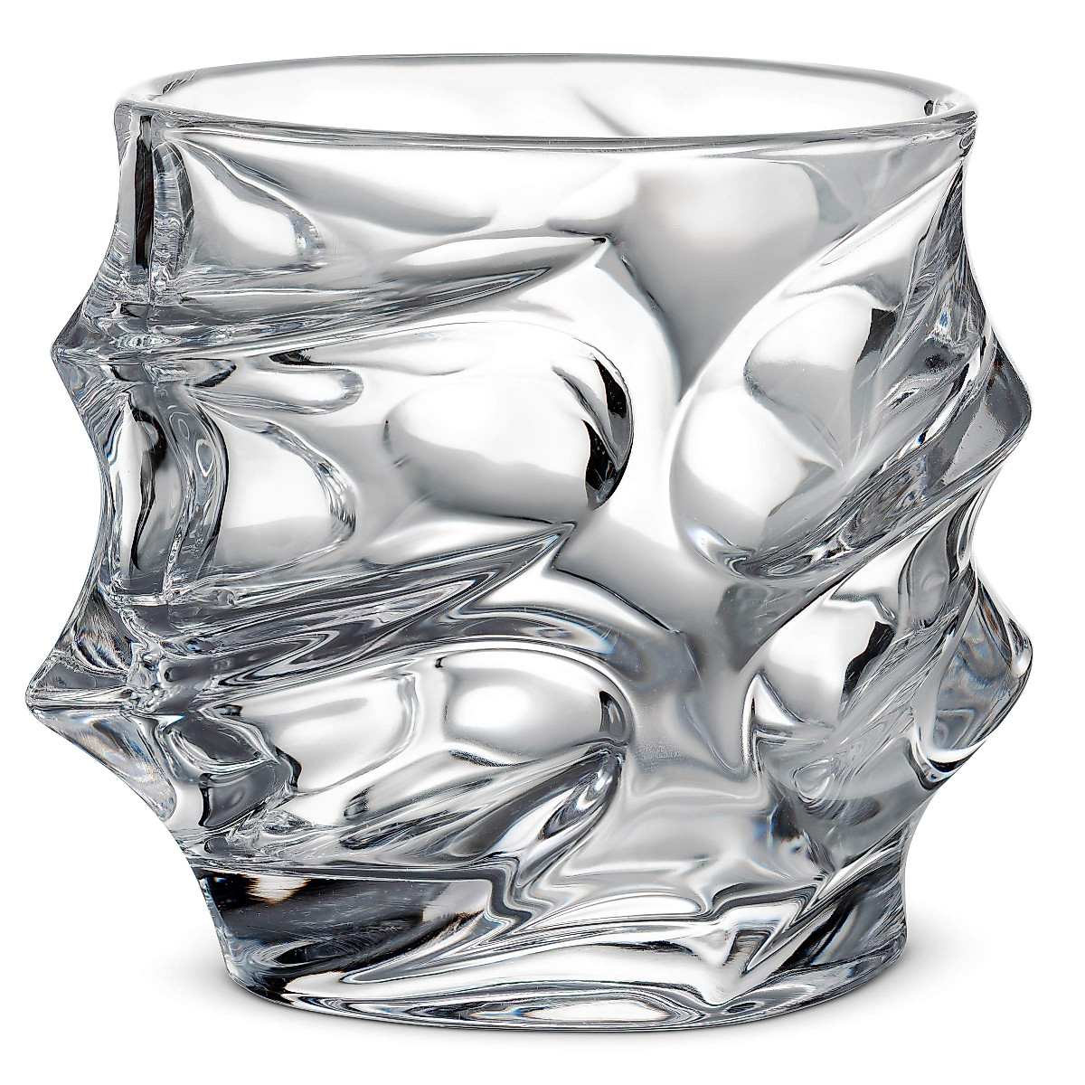 Premium Crystal 11 Oz. Whisky Glasses Set of 2 | Fun "Get a Grip" Design Makes Prime Men's Corporate Gift Idea for Christmas Holiday | For Whiskey, Tequila, Vodka, Rum | Dishwasher Safe - Double Dram