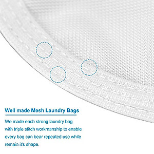 GOGOODA Set of 5 Mesh Laundry Bags,3 Medium Fine Mesh Laundry Bags and 2 Large Delicates Wash Bags