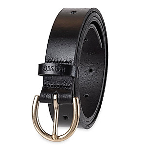 Levi's Women's Fully Adjustable Slim Belt, Black Perforated, Small