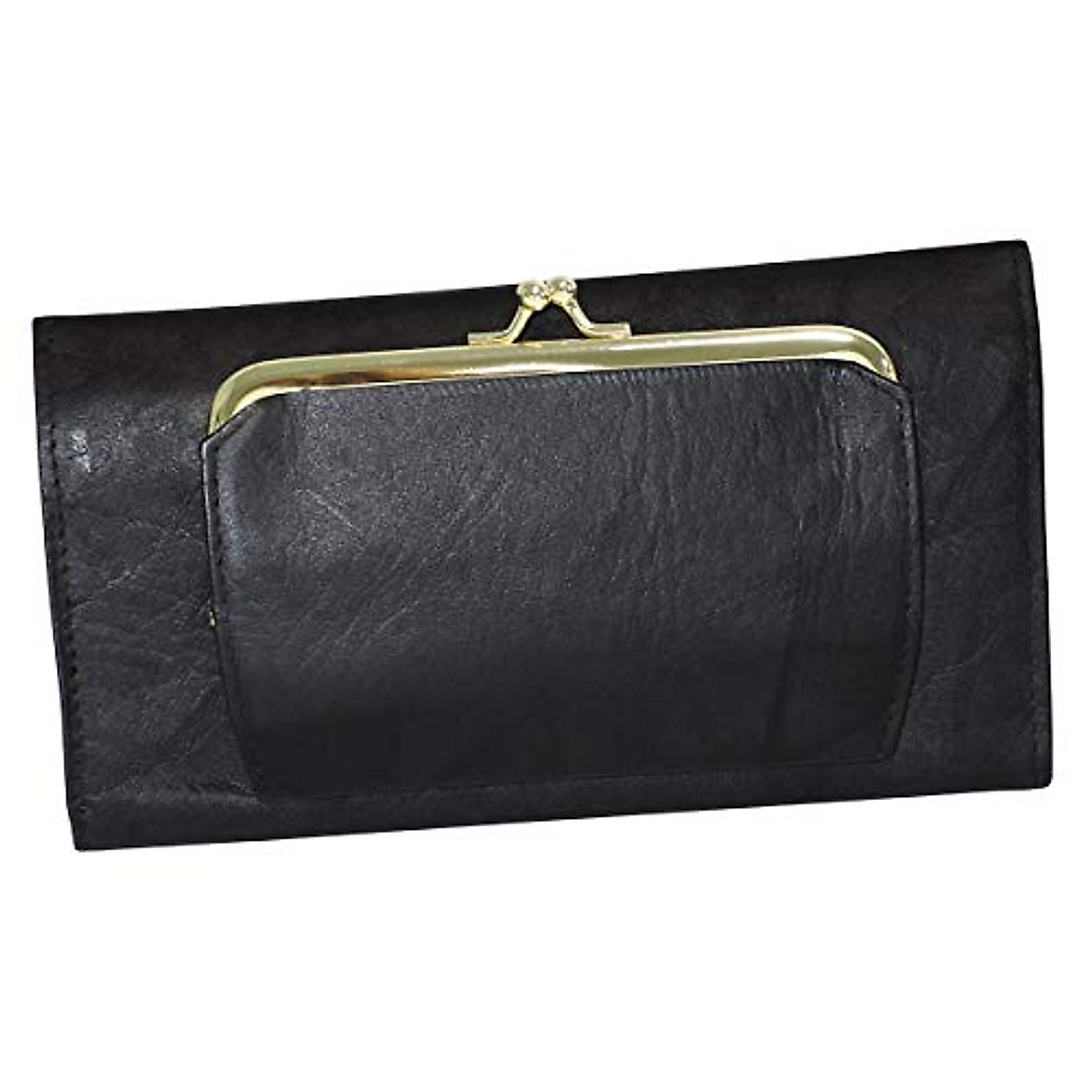 Buxton Heiress Organizer Clutch (Black-RFID, Black-RFID Protected, Size One Size