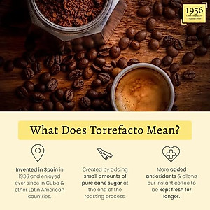 1936 Instant Coffee Vanilla 8 OZ- Smooth Taste - 100% Pure Arabica Coffee - Light Instant Coffee -Medium Roast - Glazed with Cane Sugar- Gluten Free- Kosher Certified -Non GMO