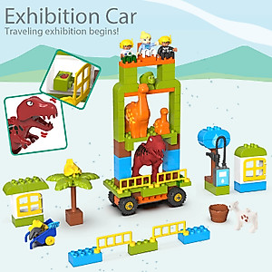 Anpcso Kids Toys for 2 3 4 5 6 7+ Year Old Boys Toddlers Classic Brick Set, Dinosaurs, Car, Figures, Build, Learn and Play, Educational Interactive Creative DIY Toy Compatible with All Major Brands