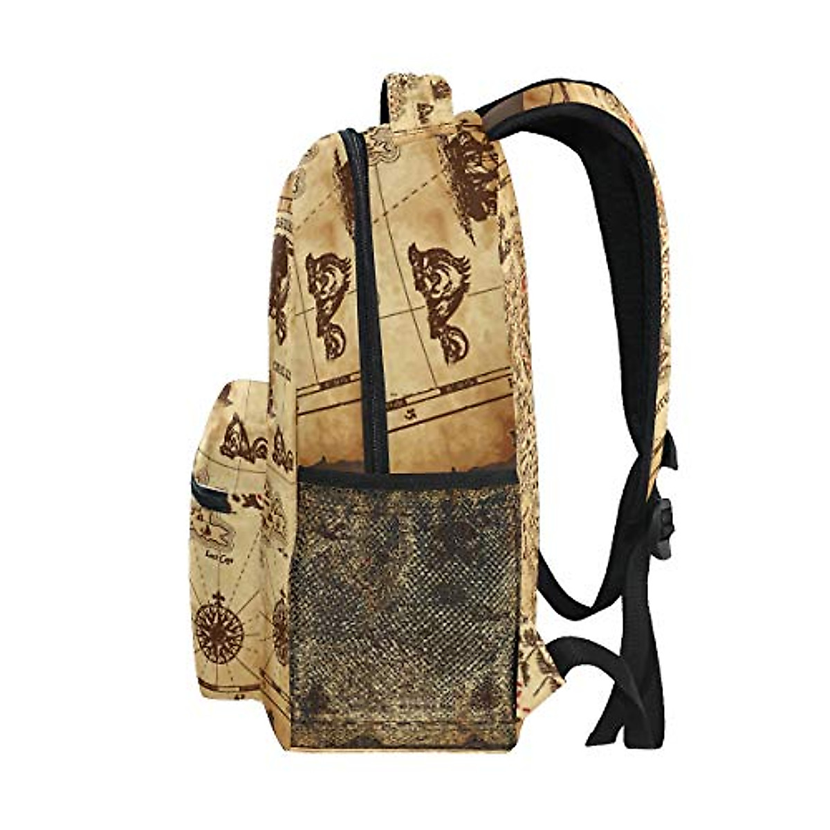 senya Pirate Treasure Map School Backpack Travel Rucksack Book Bag Laptop Backpack