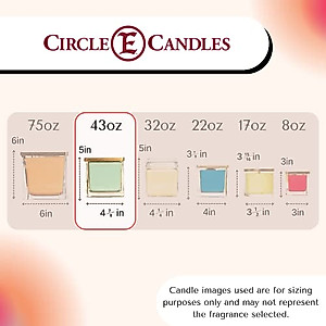 Circle E Candles, Country Morning Scent, Large Size Jar Candle, 43oz, 4 Wicks