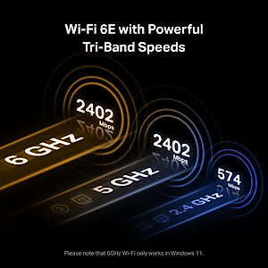 TP-Link WiFi 6E Intel AX210 AXE5400 PCIe WiFi Card for Desktop PC - (Archer TXE72E), Bluetooth 5.3, WPA3, 802.11axe Tri Band Wireless Adapter with MU-MIMO, OFDMA, Ultra-Low Latency, for Windows 10,11
