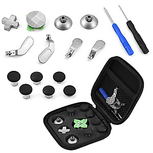 Controller Replacement Kit for/ONE, 15 in 1 Thumb Stick Magnetic Paddles Screwdrivers Replacement Parts Kit for/One