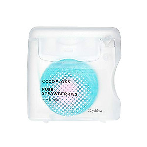 COCOFLOSS Coconut-Oil Infused Woven Dental Floss | Strawberry | Dentist-Designed | Vegan and Cruelty-Free | 6 Month Supply (32 Yds x 3 Units)