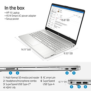 HP Newest 15.6" FHD(1920x1080) Laptop Computer, Quad-Core Intel Core i3-1115G4(> i5-1035G4), 16GB RAM, 1TB PCIe SSD, Full Size Keyboard, WiFi, HDMI, Webcam, USB-A&C, Windows 10 Home