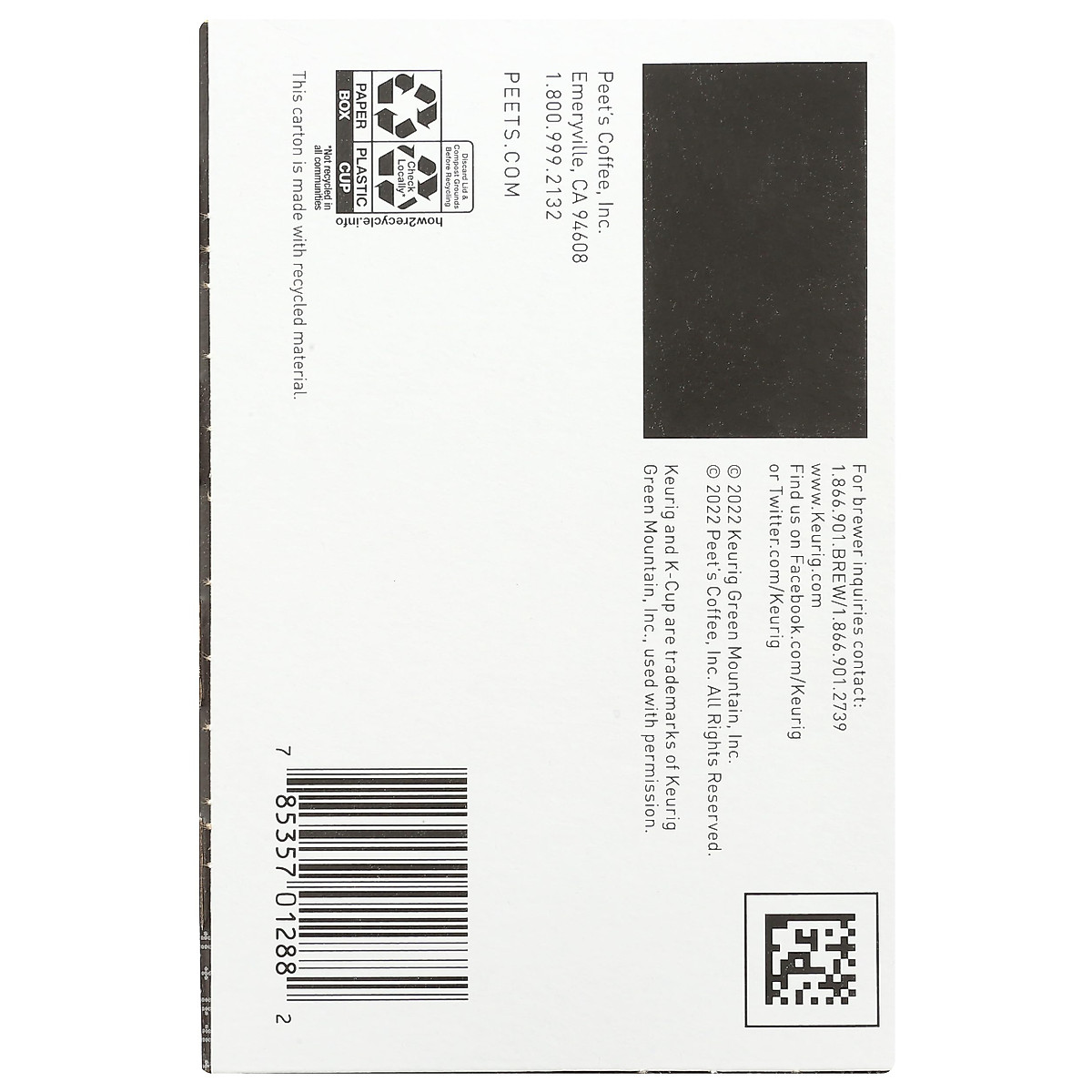 Peet's Coffee Colombia Luminosa Light Roast Coffee K-Cup Coffee Pods (10 Count)