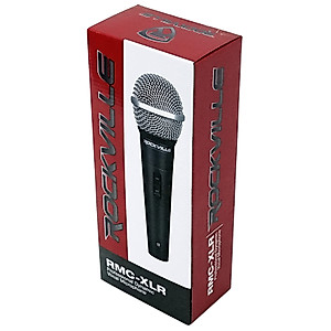Rockville 4 RMC-XLR Dynamic Cardioid Professional Metal Microphones W/XLR Cable