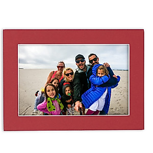 11x14 Mat for 8.5x11 Photo - Precut Deep Red Picture Matboard for Frames Measuring 11 x 14 Inches - Bevel Cut Matte to Display Art 8.5 x 11 Inches - Acid Free ONE MAT with Backing Board & Clear Bag
