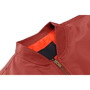 CRYSULLY Men's Tactical Military Cargo Bomber Jacket Softshell Windbreaker Coat Orange Red