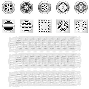 Disposable Shower Drain Hair Catchers,2024 Newest Disposable Filter Patches,Bathtub Drain Hair Catchers,for Shower Kitchen Bathroom,Kitchen Filter Strainer Stopper Disposable Drain Cover