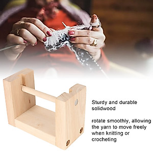 Crochet Yarn Holder, Solidwood Yarn Ball Holder Widely Used Easy Assembly Rotatable for Knitting