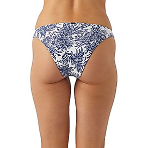 Womens Swim Belle Flower Flamenco Cheeky Bikini Bottom, Medieval Blue, M