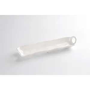 Pampa Bay Shatterproof Melamine Cracker Tray, 14.3 x 3.3 Inch, Food, Freezer, Dishwasher Safe, White